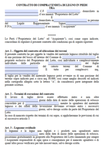 Contratto di Vendita di Bosco in Piedi - Fac Simile e Guida